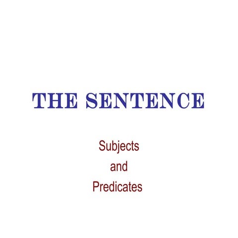 The sentence | PPT