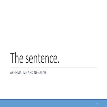 The sentence | PPT