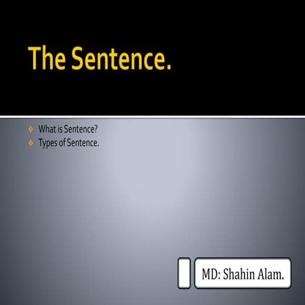 The sentence | PPTX