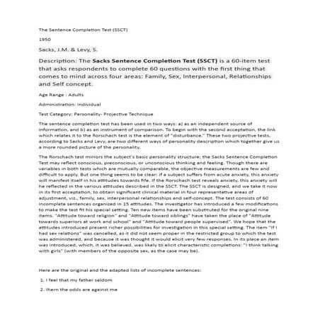 The Sentence Completion Test.pdfhhhhhhhh | PDF