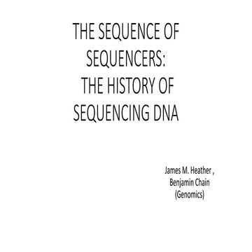 THE SEQUENCE OF SEQUENCERS. a journal presentationpptx | PPT