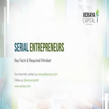 Serial Entrepreneurs: Key Facts & Required Mindset | PDF