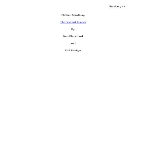The Servant Leader | PDF