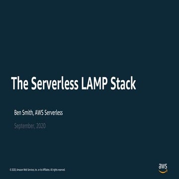 The Serverless Lamp Stack Ppt 