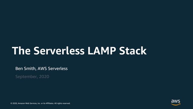 The Serverless Lamp Stack Ppt