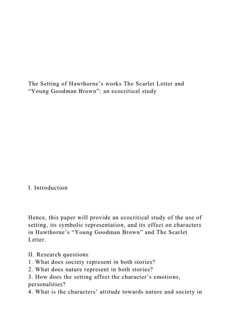 Young Goodman Brown | PPT