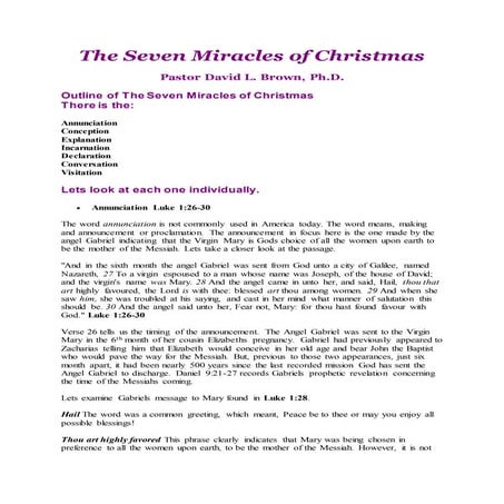 The seven miracles of christmas | DOCX