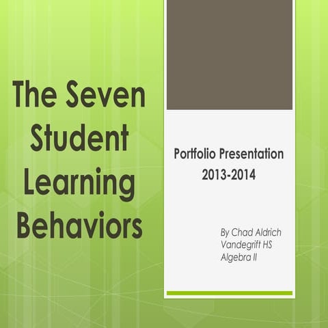 The seven student learning behaviors | PPTX