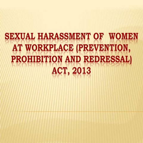 Sexual harassment PPT | PPTX