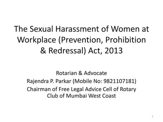 Sexual Harassment of Women at Workplace presentation.pptx