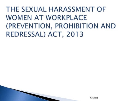 Sexual harassment at workplace | PPT