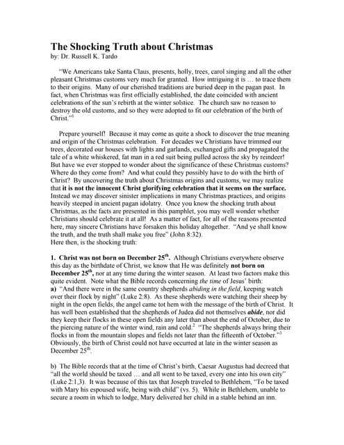 History of christmas day | PDF