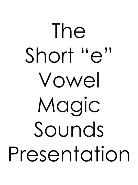 VOWELS SOUNDS | PPTX