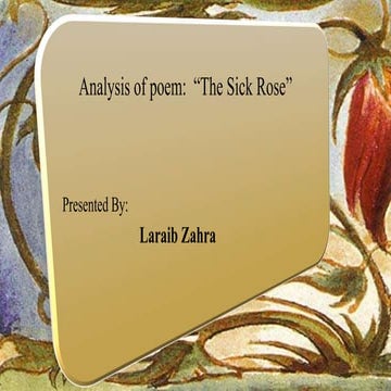 The sick rose by william blake | PPTX