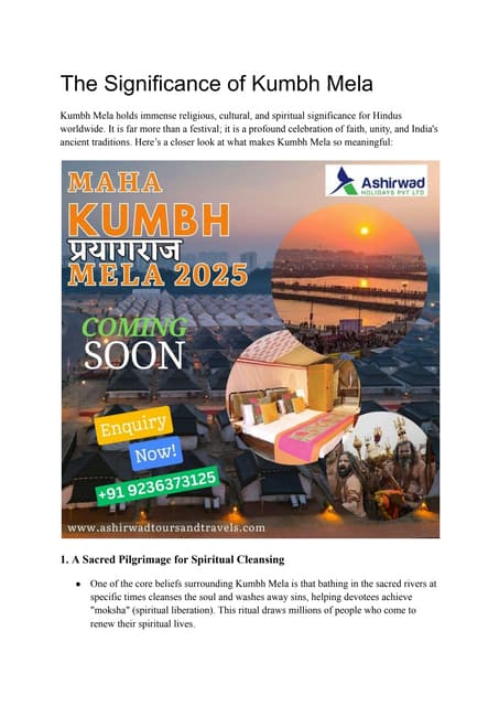 Kumbh mela (Celebrated once in 144 years) India | PPT
