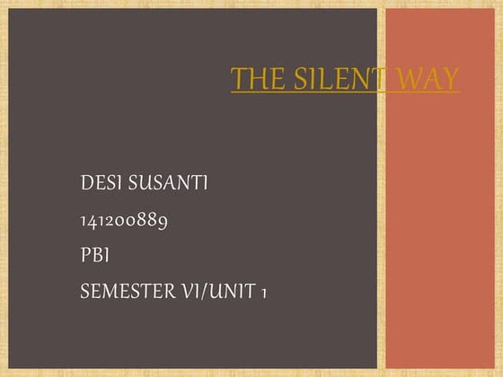 Silent way method | PPT