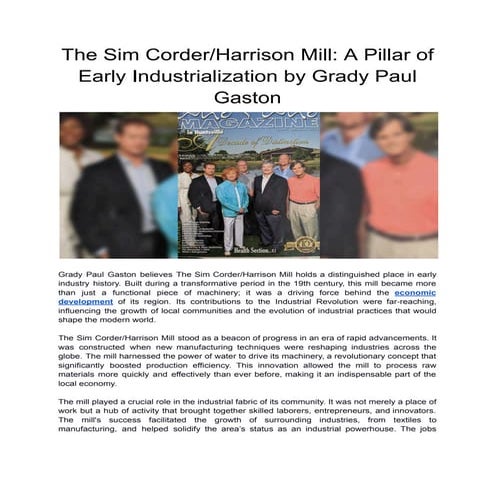 The Sim Corder_Harrison Mill_ A Pillar of Early Industrialization by ...