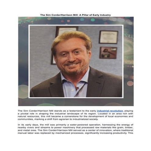 Grady Paul Gaston_ Enduring Brilliance of the Sim Corder_Harrison Mill ...