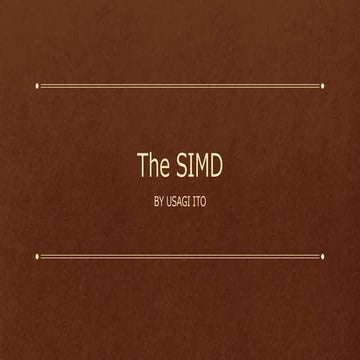 The simd | PPT