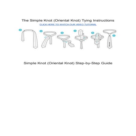 The simple knot (oriental knot) tying instructions | DOCX