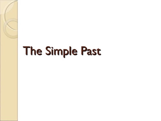The simple past tense | PPT