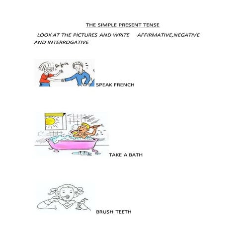 The simple present tense exercises. | PDF