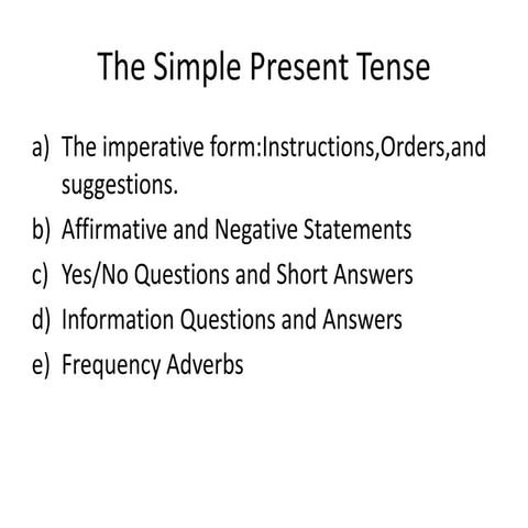 The simple present tense by me | PPTX