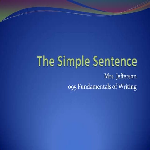 The simple sentence | PPSX