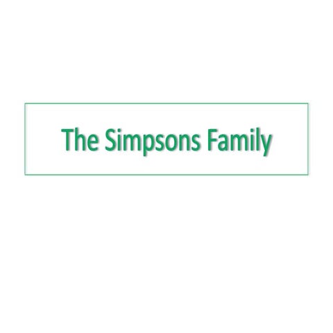 The simpsons family | PPTX