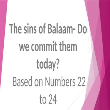 The sins of Balaam- Do we commit them.pptx