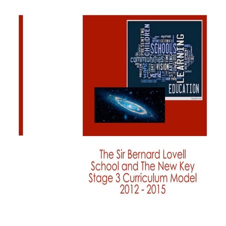 The Sir Bernard Lovell School | The new Key Stage 3 curriculum model | PDF