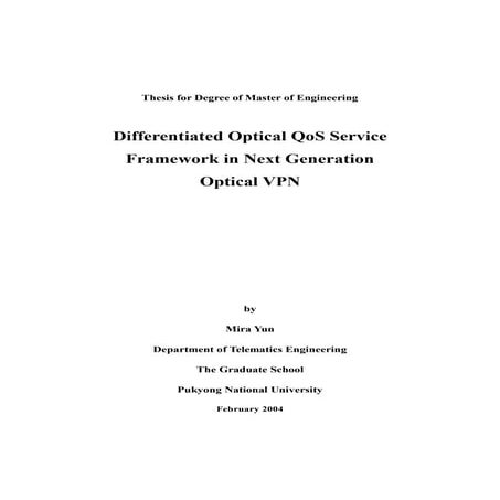 Thesis - Differentiated Optical QoS Service | PDF
