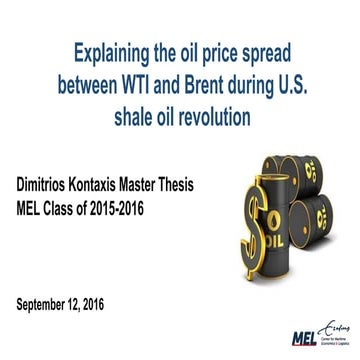 Explaining the oil price spread between WTI and Brent during U.S. shale ...