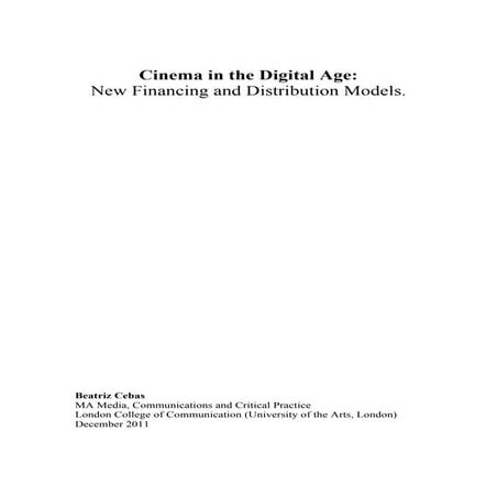Cinema in the Digital Age - Thesis | PDF