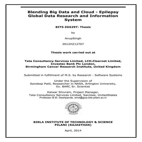 Thesis blending big data and cloud -epilepsy global data research and ...
