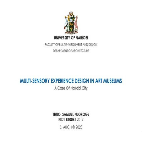 MULTI SENSORY EXPERIENCE DESIGN RESEARCH | PDF