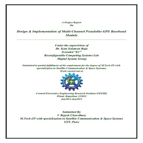 Thesis of-rajesh-gps | PDF