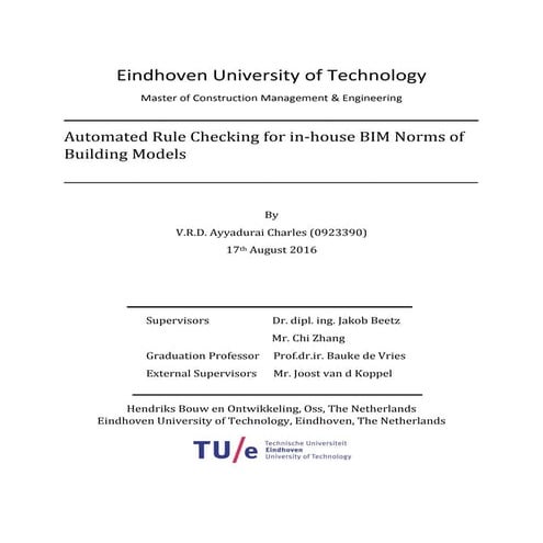 Automated Rule Checking for in-house BIM Norms of Building Models by v.r.d.ayyadurai charles | PDF