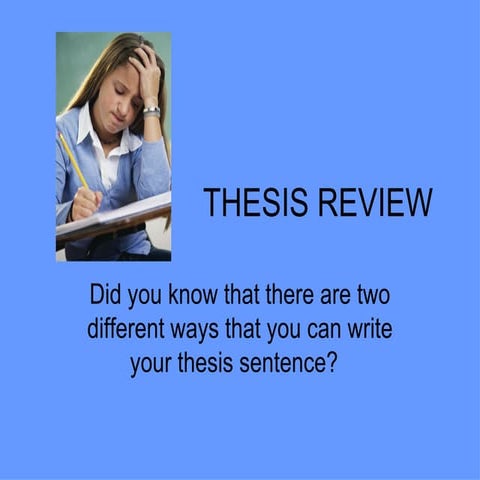 Thesis Review | PPT
