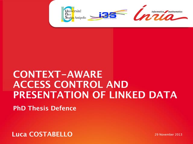 Context Aware Access Control And Presentation Of Linked Data Pdf