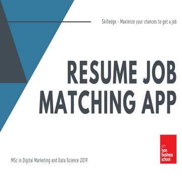 Jad Ejrhom - Resume Job Matching Web App | PPT
