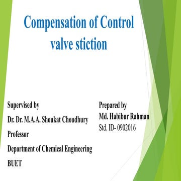 Compensation of Control valve stiction | PPT