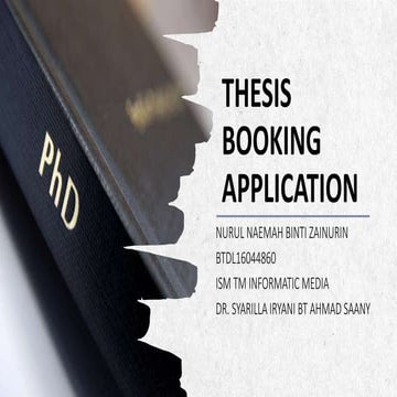 Thesis booking | PPTX