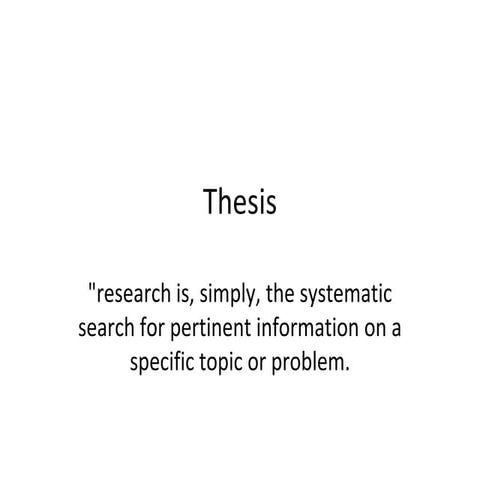 Thesis Writing Tutorial | PPTX