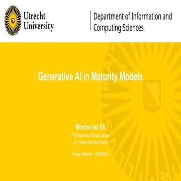 Generative AI in Maturity Models - University Utrecht | PPTX