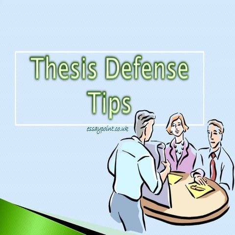 Thesis defense tips | PDF