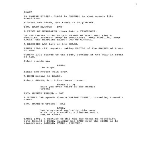 Final shooting script | PDF