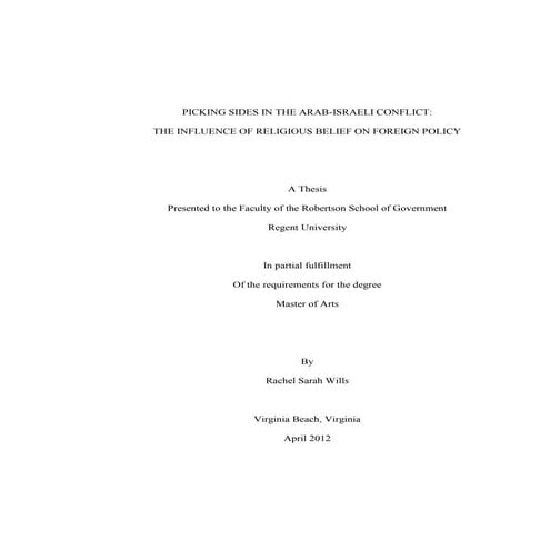 Sample of Master Thesis in Political Science | PDF