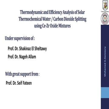 Thermodynamic Analysis of Solar Water Splitting.pptx