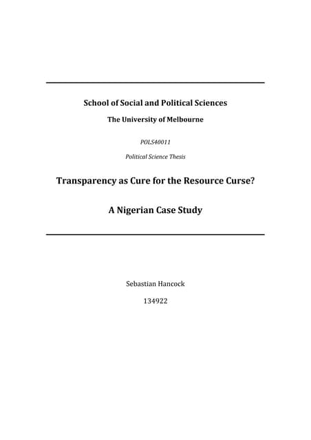 Developing resources – resource curse or resource blessing? | PPTX
